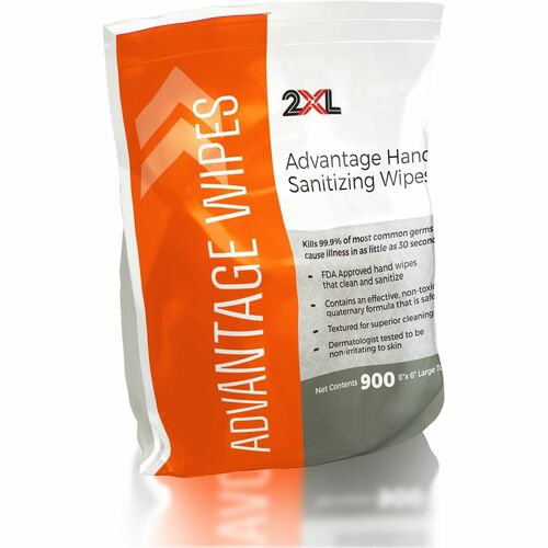 2XL Antibacterial Gym Wipes, Rainforest Scent, 900 Wipes/Roll, 4 Rolls ...