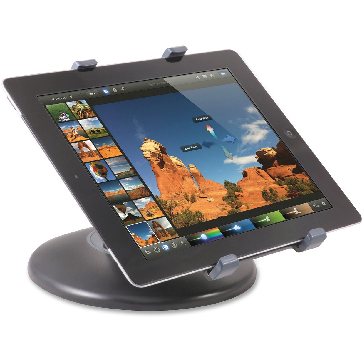 Kantek Adjustable Tablet Stand with Swivel Base | Marietta Office Supply