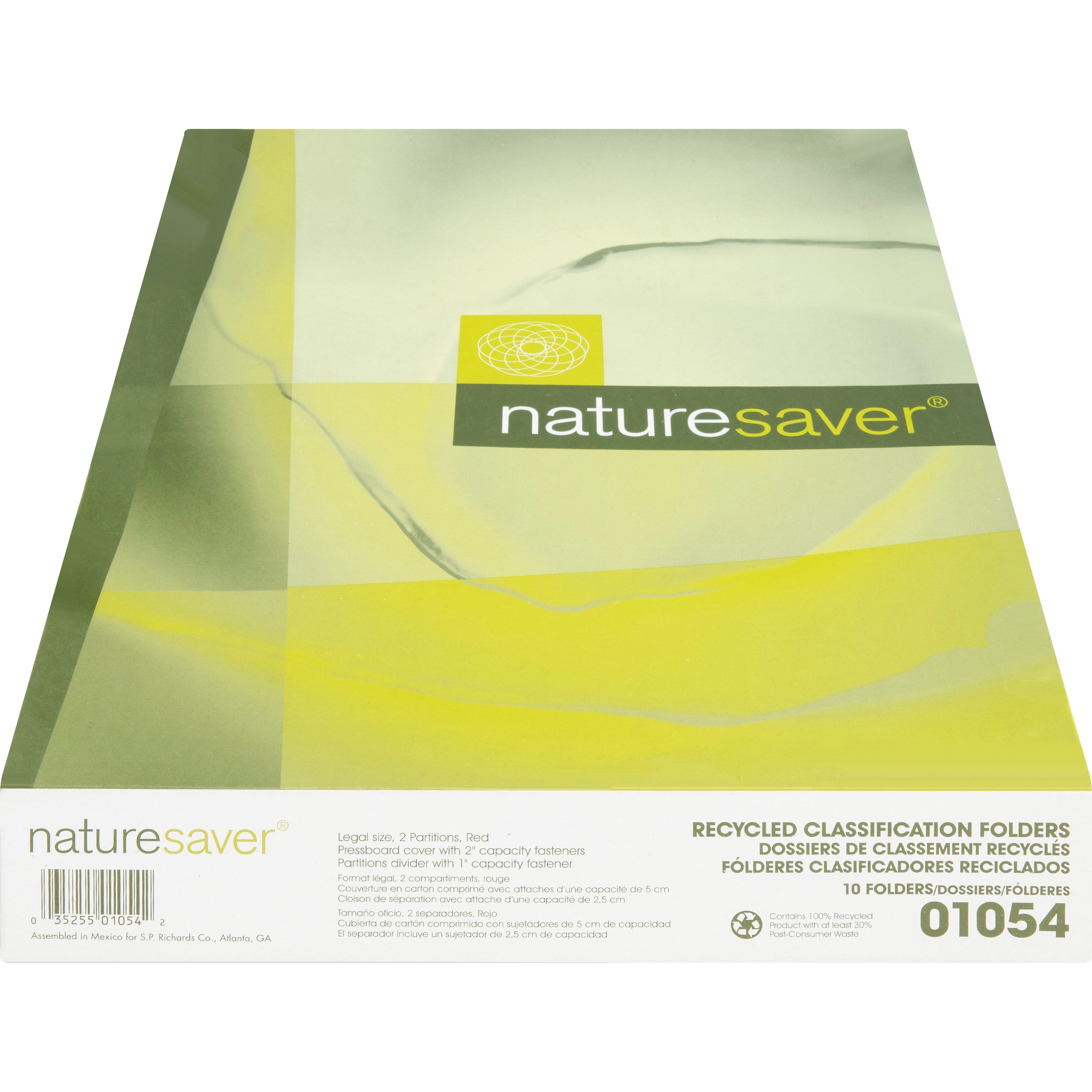Nature Saver 2/5 Tab Cut Legal Recycled Classification Folder | Querney ...