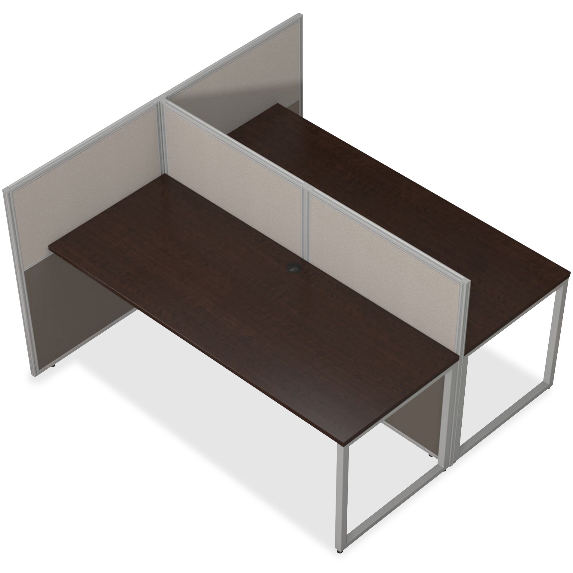 Bush Business Furniture Easy Office 60W 2 Person Straight Desk Open Office | ONE OFFICE SOLUTION