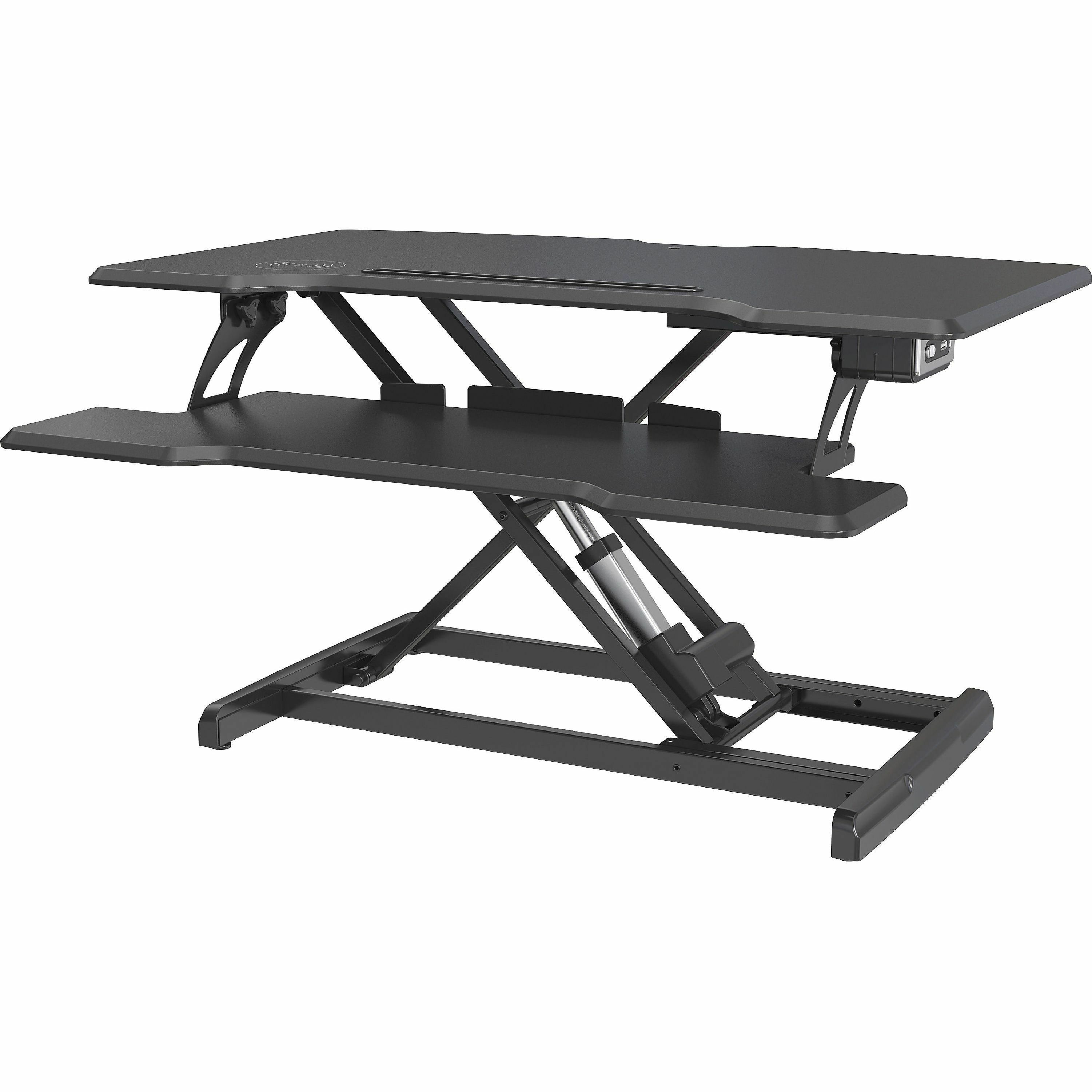 Lorell Electric Desk Riser with Wireless Device Charging | Five Star ...