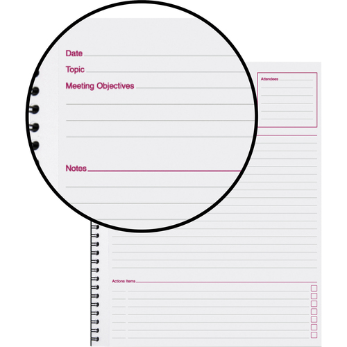 Cambridge Limited Wirebound Meeting Format Notebook, Ruled, 8-1/4" x 11 ...