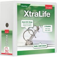 Cardinal® Xtralife ClearVue Locking Slant-D Binder - 5" Binder Capacity ...