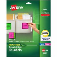 AVE6482 Avery High-Visibility Removable ID Labels - Zuma