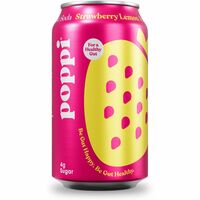 Poppi Strawberry Lemon-Flavored Prebiotic Soda - Zerbee