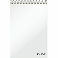 Ampad White Cover Steno Book - 80 Sheets - 160 Pages - Spiral Bound ...