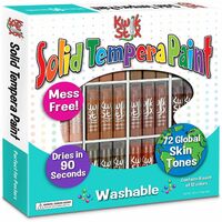Kwik Stix Kwik Stix Tempera Paint/Paper Set - Stick - Assorted Skin ...