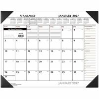 AAGSK117000 At-A-Glance Two-Color Monthly Desk Pad Calendar - Zuma