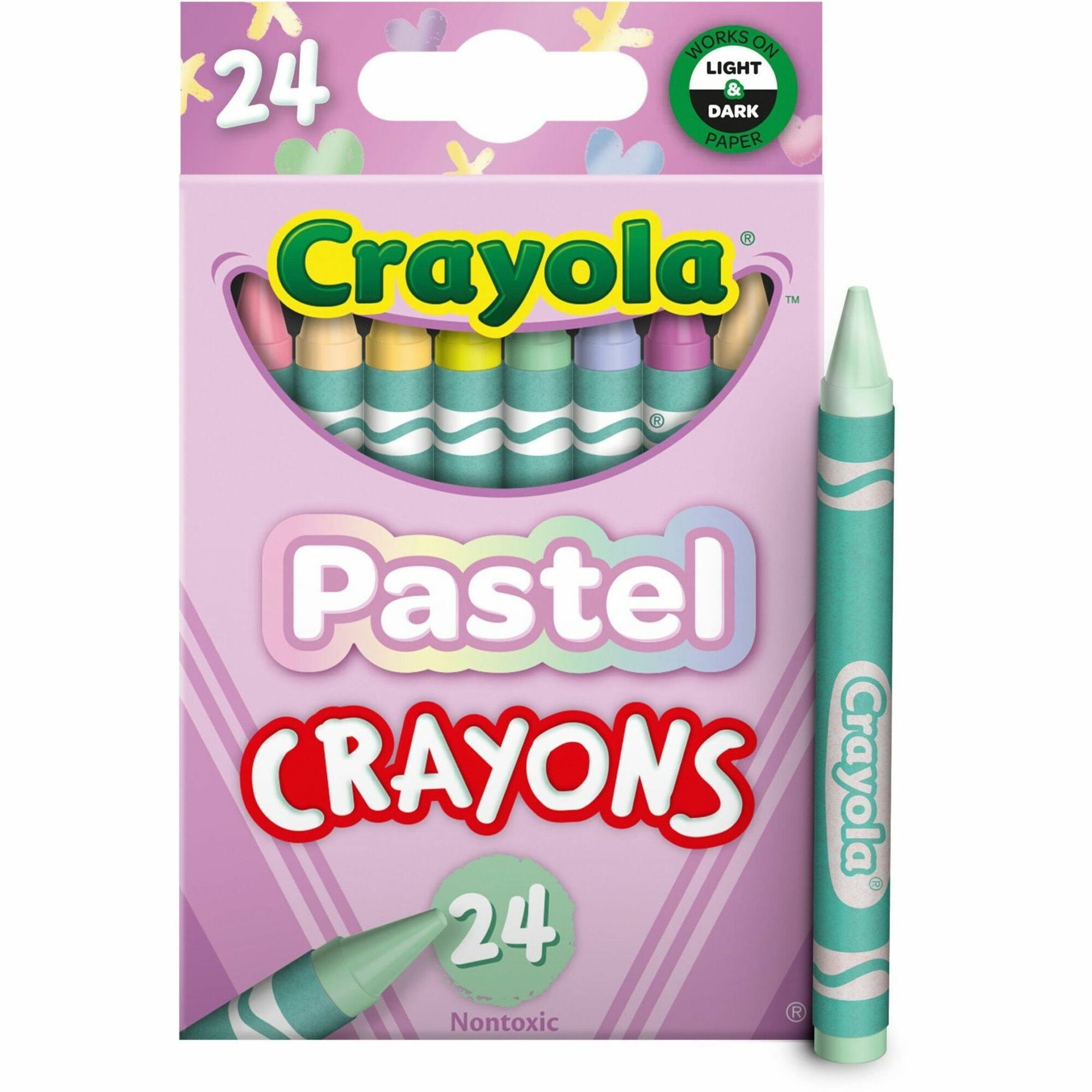 Crayola Regular Size Crayon Sets - Regular - For All Ages - Pastel - 24 ...
