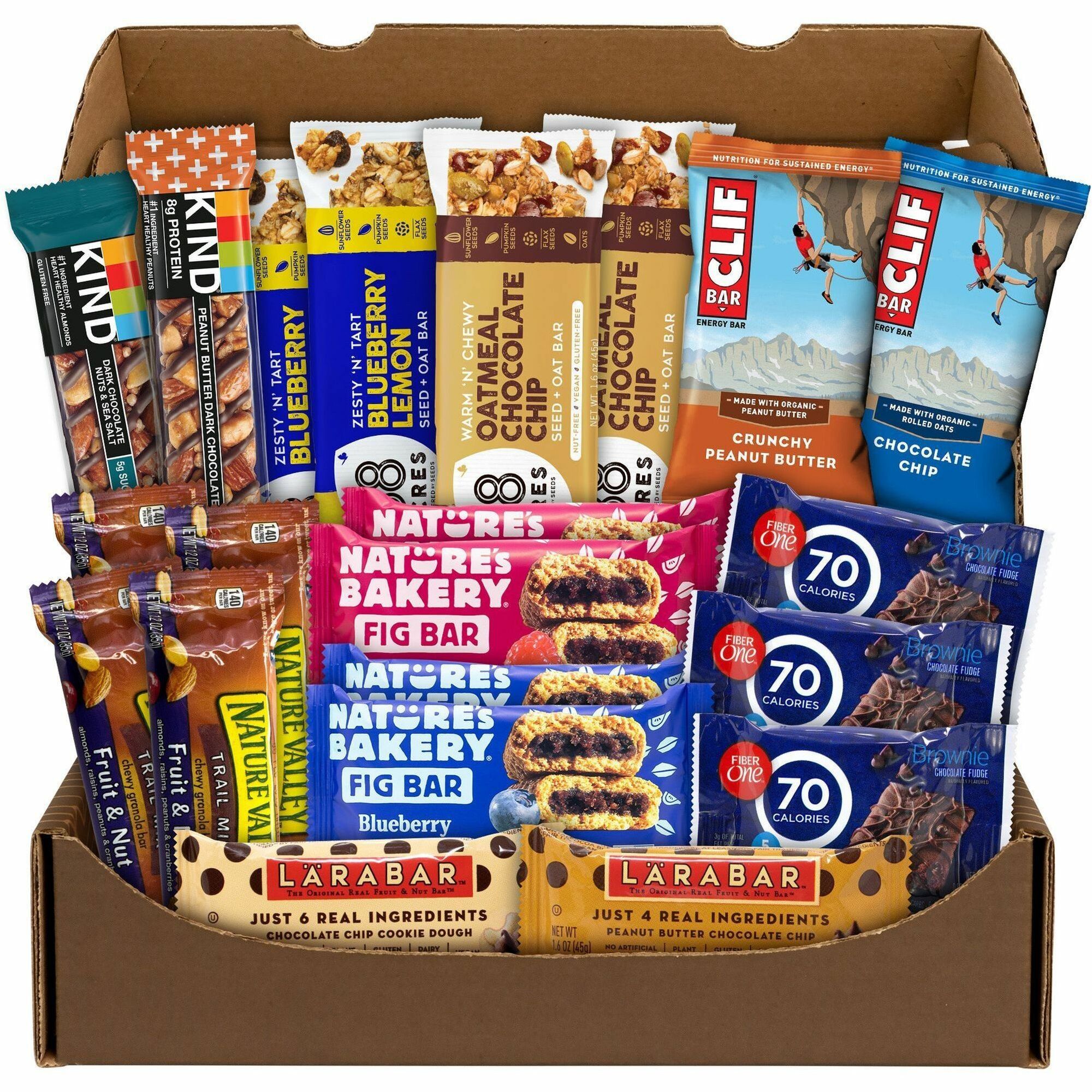 Snack Box Pros Healthy Snack Bar Box - Assorted - 2.56 lb - 21 / Carton ...
