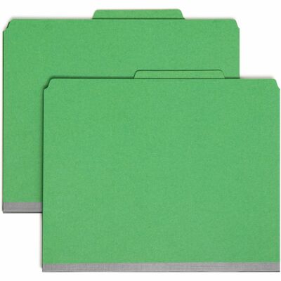 *# Smead Folders W/Pocket Dividers, Letter, 2 Partitions, Green | sfmak784
