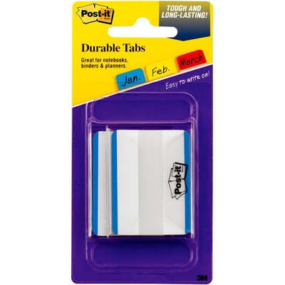$$ 3M Durable Filing Tabs, 2×1-1/2, 50/PK, Blue | pesdyms125