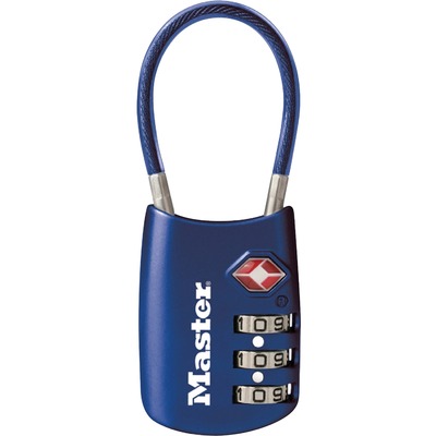 $$ Master Lock Cable Lock, Combination, 1-1/8, Blue | gyyjmms