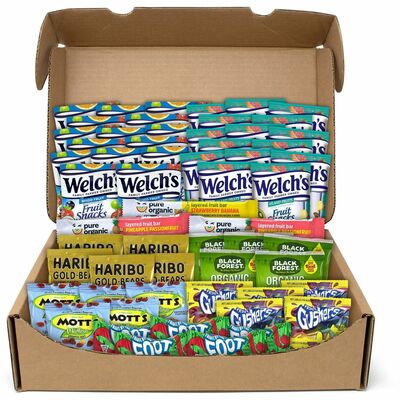 Snack Box Pros Fruit Snacks Variety Box - Individually Wrapped, Dairy ...
