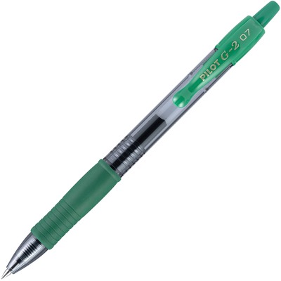 $$ Pilot Pen Gel Pen,Retractable/Refillable,Fine Point,Green | shimblosz45