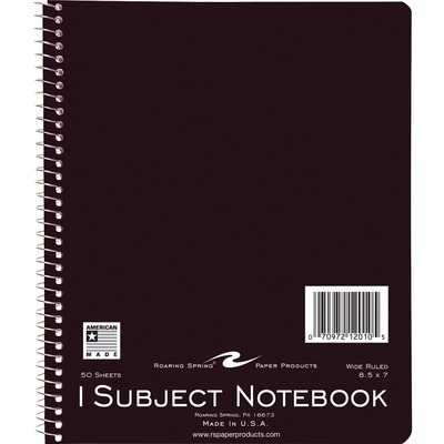 *# Roaring Spring 1-Subject Notebook,Wide Ruled,50 Sheets,8-1/2×7,Brite ...