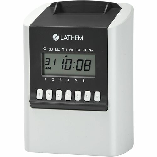Lathem 700E Calculating Electronic Time Clock - Card Punch/Stamp - 100 ...