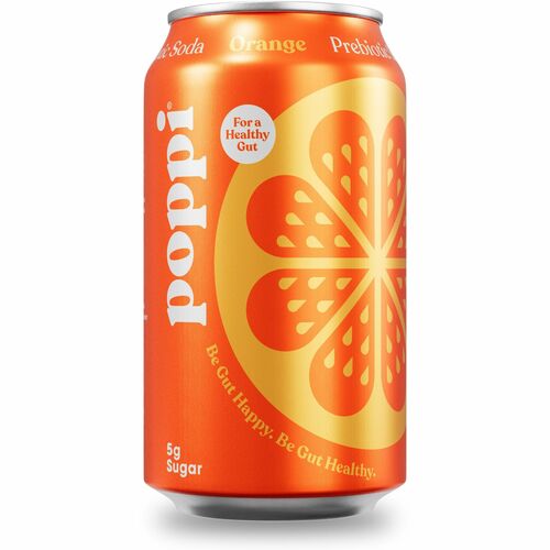 Poppi Orange-Flavored Prebiotic Soda - Ready-to-Drink - 12 fl oz (355 ...