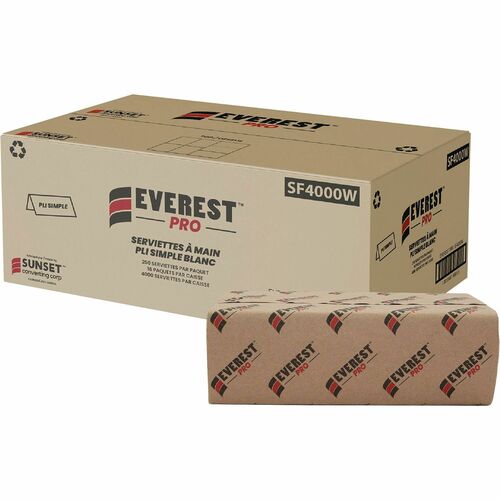 SNOW SOFT Paper Towel - 1 Ply - Single Fold - White - 250/Pack - 70 ...