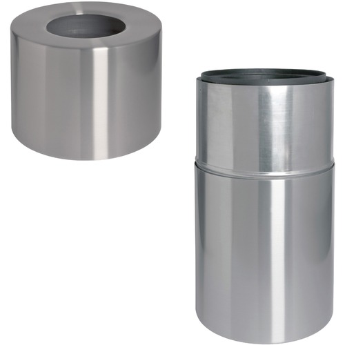 Genuine Joe Classic Cylinder 2-Piece Waste Receptacle - 35 gal Capacity ...