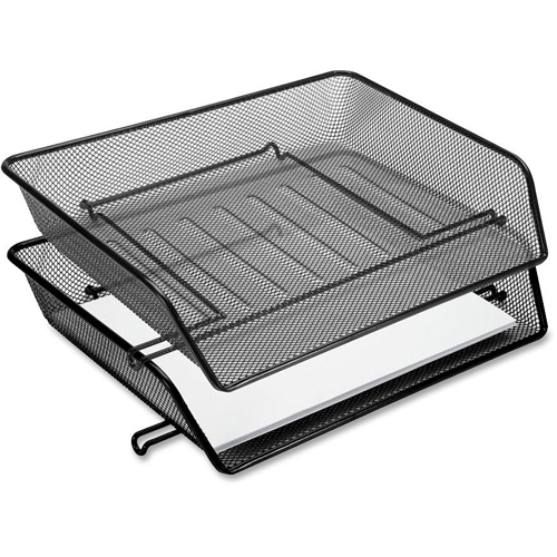 Lorell Side-loading Mesh Document Tray - 3" Height x 14.25" Width x 10. ...