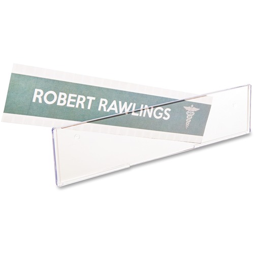 Deflecto Cubicle Nameplate Sign Holder - 8.5" Width x 2" Height ...