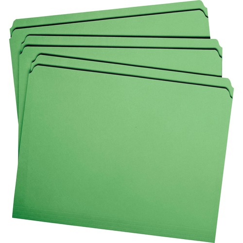 Smead Straight Tab Cut Letter Recycled Top Tab File Folder - 8 1/2" x ...