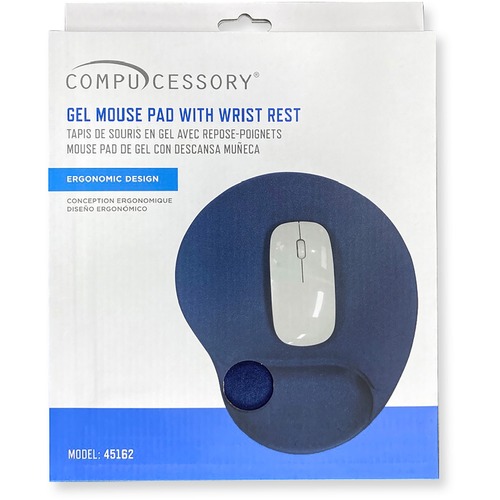 Compucessory Gel Mouse Pads - 9" Height x 10" Width x 1" Depth - Blue ...