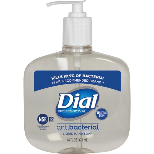 Dial Sensitive Skin Antibacterial Liquid Hand Soap - 16 fl oz - Pump ...