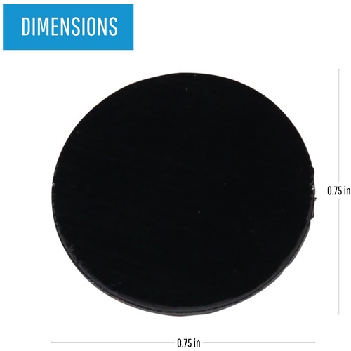 MasterVision Magnetic Color Coding Dots - 3/4" Diameter - Round - Black ...