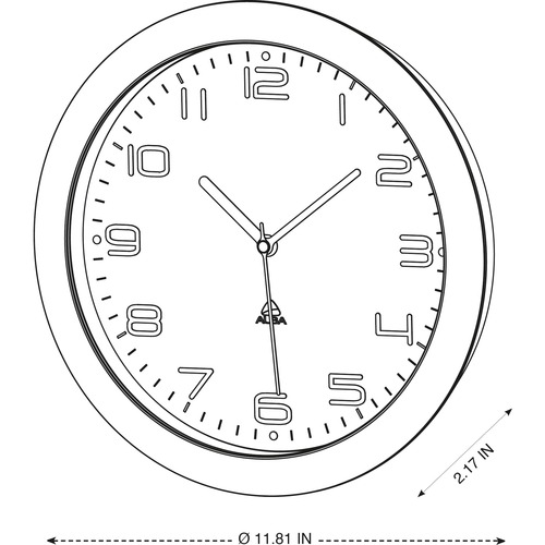 Alba Wall Clock - Analog - Quartz - White Case | A. G. Maas Company
