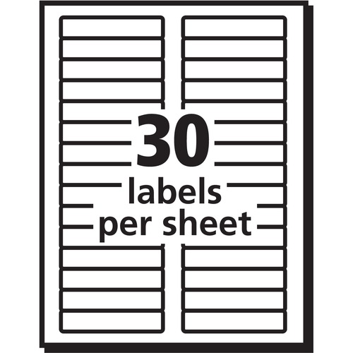 Avery® Clear Top Tab Filing Labels - 2/3" Width x 3 7/16" Length ...
