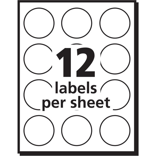 Avery® Removable ID Labels - 1" Diameter - Removable Adhesive - Circle ...