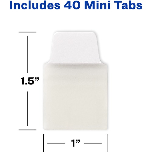 Avery® Ultra Tabs Repositionable Mini Tabs - 40 Tab(s) - 10 Tab(s)/Set ...