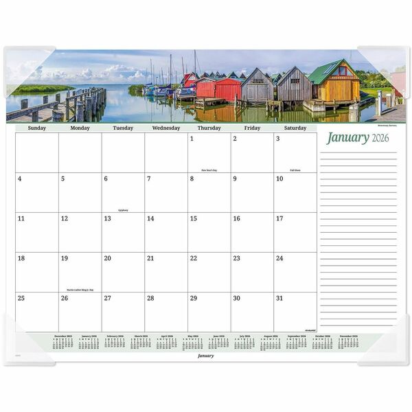 At-A-Glance Panoramic Seascape Desk Pad - Zerbee