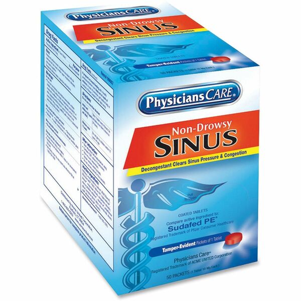 PhysiciansCare Sinus Medicine Packets - For Sinus Pain - 1Packet - 50 ...
