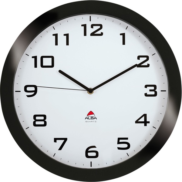 Alba Wall Clock - Analog - Quartz - Black Case - Bluebay Office, Inc.