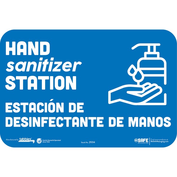 Tabbies Hand Sanitizer Station Bilingual Decal - 9 / Carton TAB29314 ...