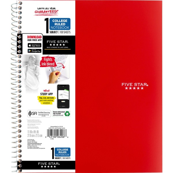 School Supplies Five Star Wirebound Notebook MEA820002CK1-BULK | Bulk ...
