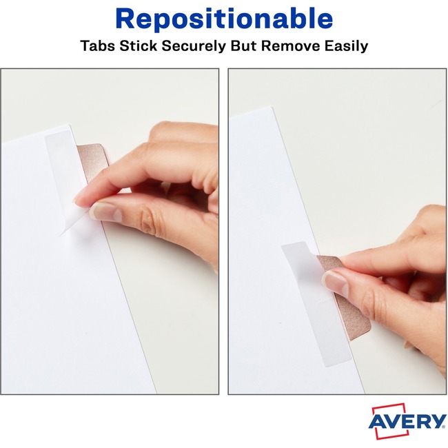 Avery® UltraTabs Repositionable Margin Tabs - 24 Tab(s) - 1" Tab Height ...