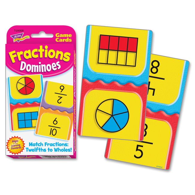 Trend Fractions Dominoes Challenge Cards Game - Theme/Subject: Learning ...
