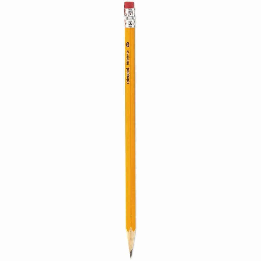 Universal Economy Woodcase Pencil - Black Lead - #2 - Yellow Wood ...
