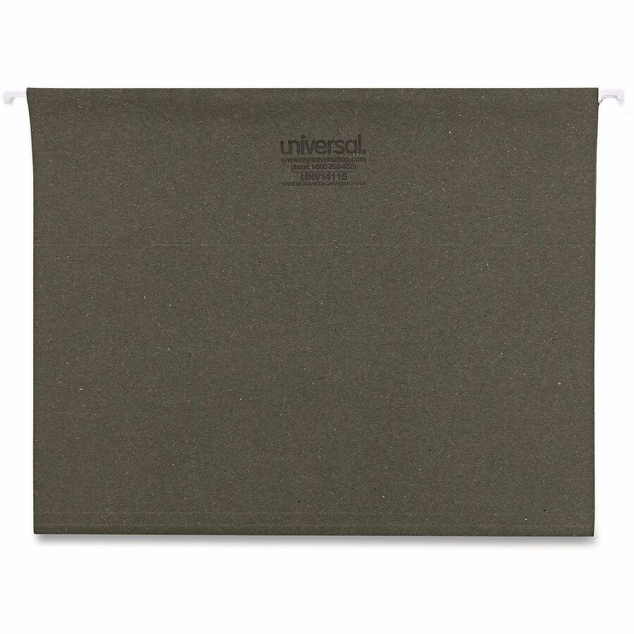 Universal 1/5 Tab Cut Letter Hanging Folder - 8 1/2" x 11" - Assorted ...