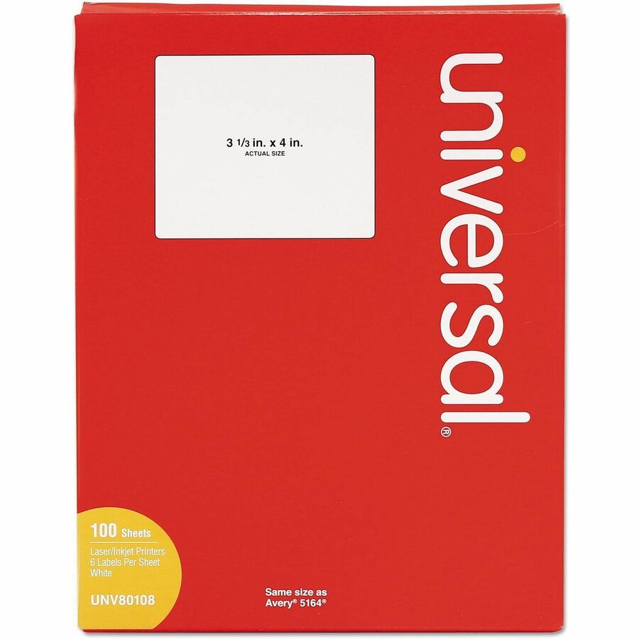 Universal Address Label - x 3 21/64" Width x 4" Length - Permanent ...