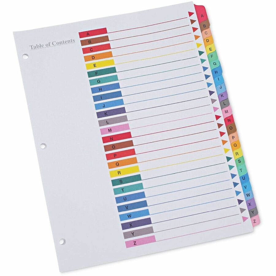Universal Index Divider - 26 Printed Side Tab(s) - Character - A-Z - 8. ...