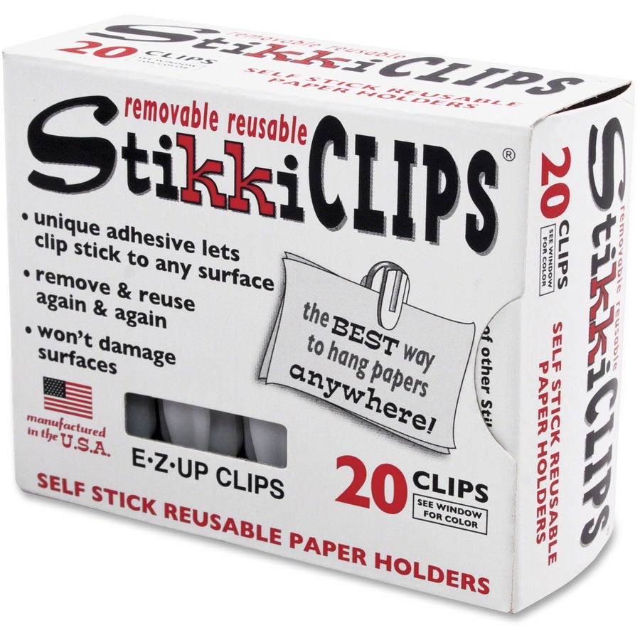 Advantus StikkiClips Adhesive Clips - for Paper, Notes, List, Artwork ...