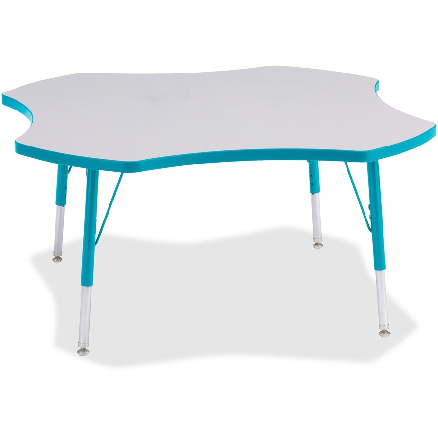 Jonti-Craft Berries Elementary Height Prism Four-Leaf Table - Laminated ...