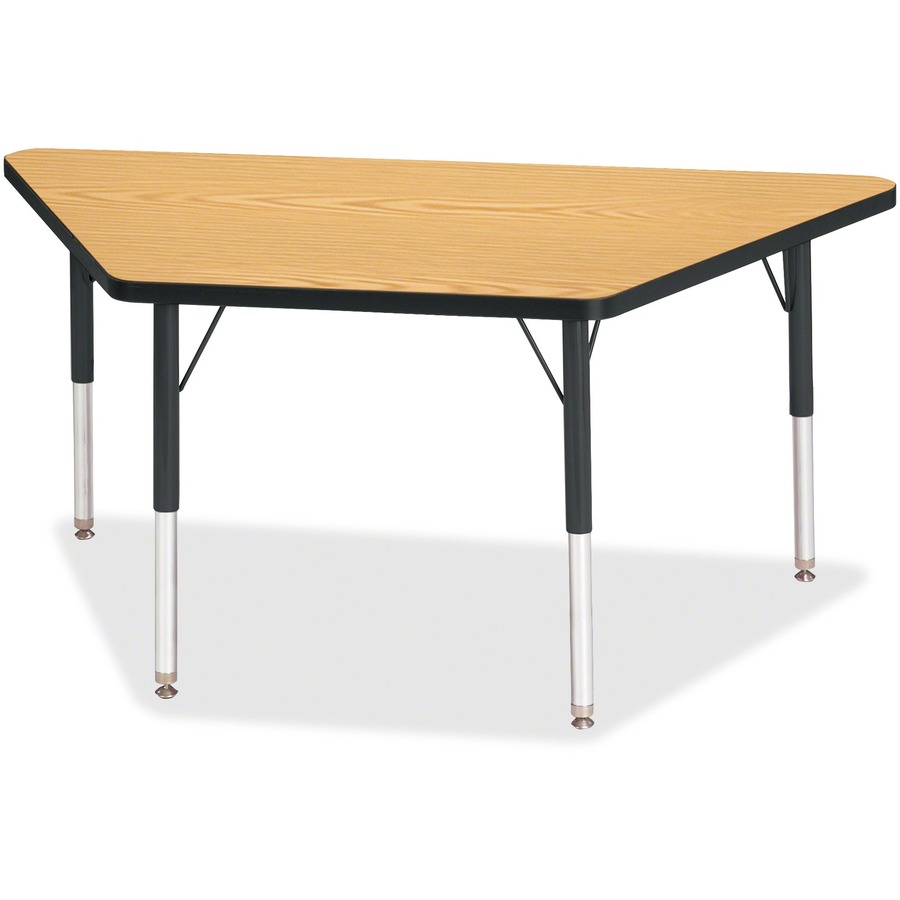 Jonti-Craft Berries Elementary Height Classic Trapezoid Table - Black ...