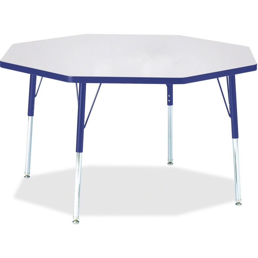 Jonti-Craft Berries Adult Height Color Edge Octagon Table - Gray ...