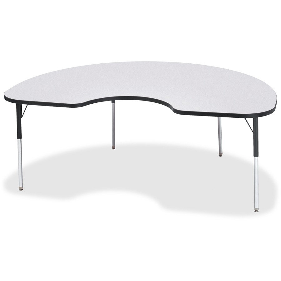 Jonti-Craft Berries Adult Height Prism Color Edge Kidney Table - Black ...
